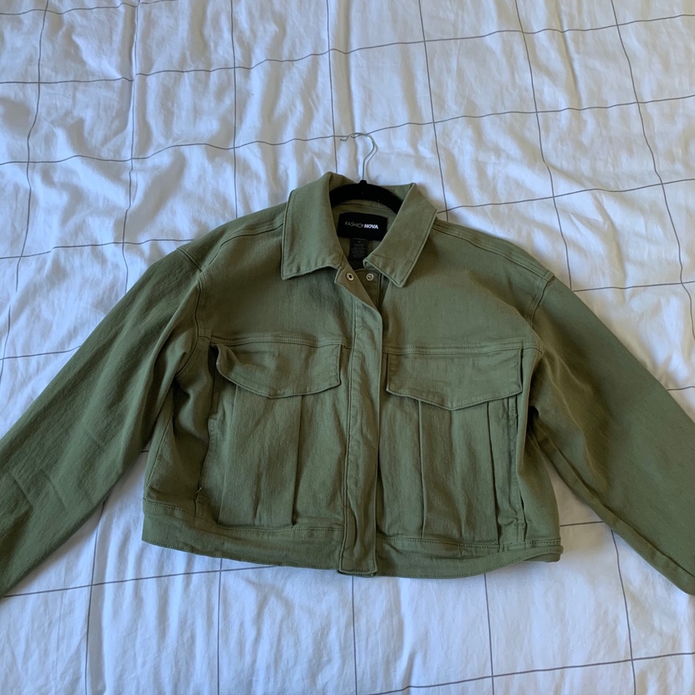 Cute Fashion Nova Army Green Jacket - Gem